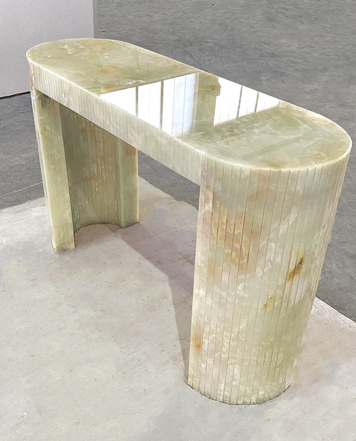 LUNA GREEN ONYX CONSOLE - Marbera