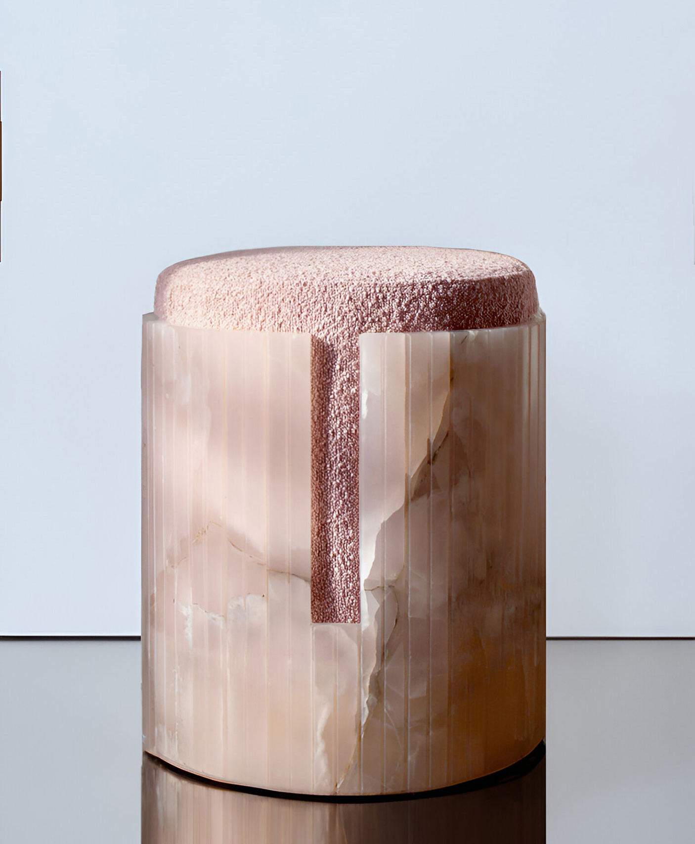 PINK ONYX DOLCE STOOL - Marbera