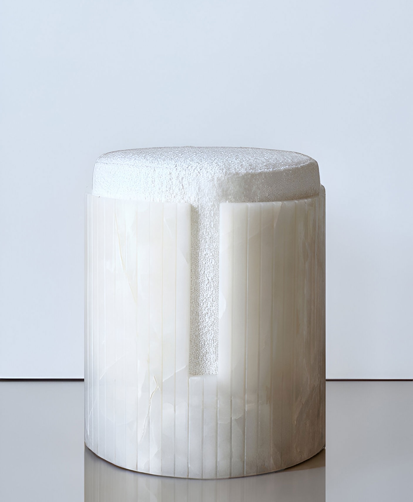 WHITE ONYX DOLCE STOOL - Marbera